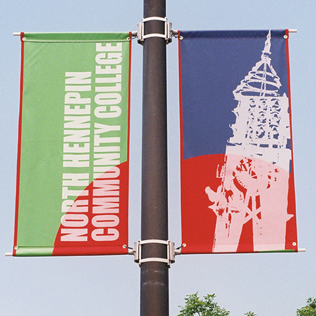 Street Lamp Pole Flag Double-sided Flex Banner Tension system - Buy ...